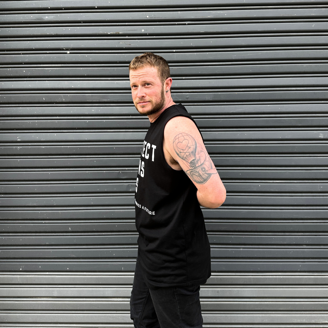 SDH 'Protect Trans Kids' Tank Masc Cut - Black – Sock Drawer Heroes