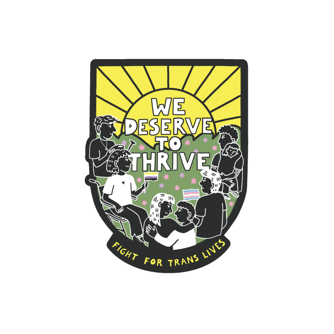 We Deserve to Thrive Sticker - 3 Pack – Sock Drawer Heroes